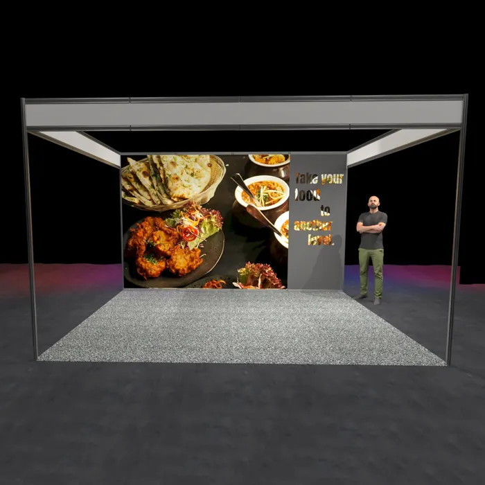 4m Back Wall Only Seamless Shell Scheme Graphics - Plus Display