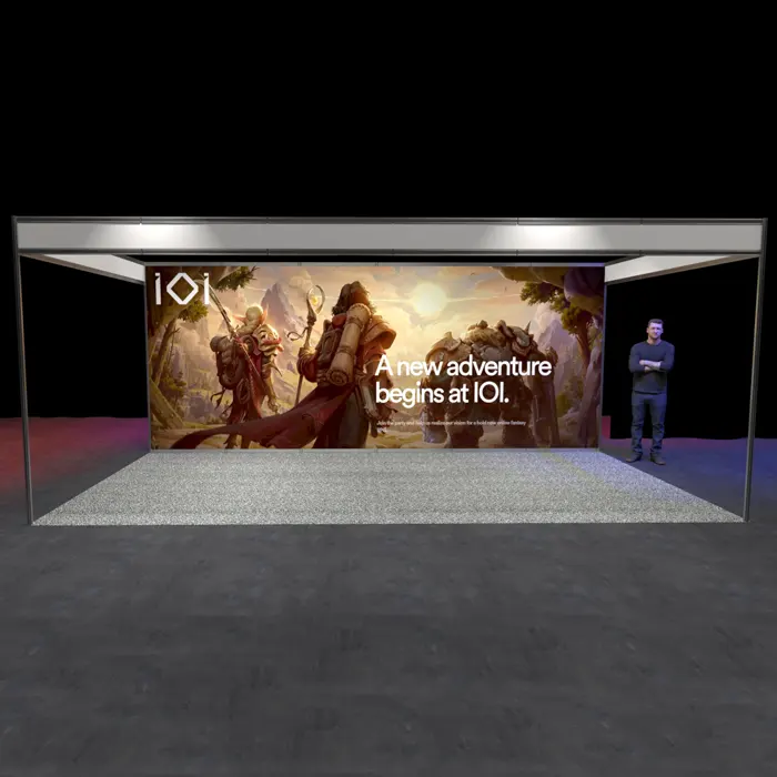 6m Back Wall Only Seamless Shell Scheme Graphics - Plus Display